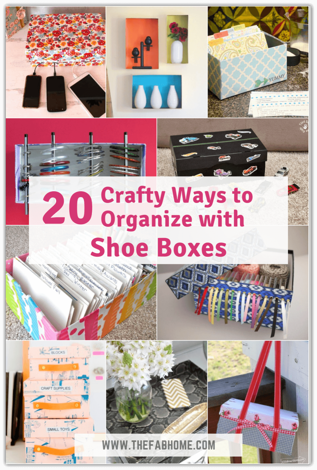20 Crafty Ways to Organize with Shoe Boxes